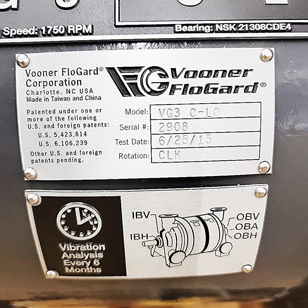 Vooner Flogard VG3 C-LC Vacuum Pump » DWP Industrial Sales | Pumps ...